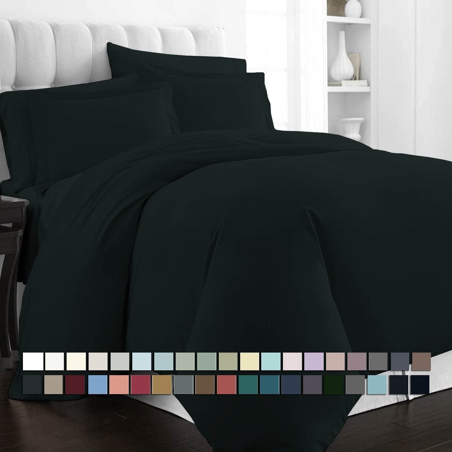 Pizuna Pure 100% Cotton King Duvet Cover Set, Luxurious 400 Thread ...