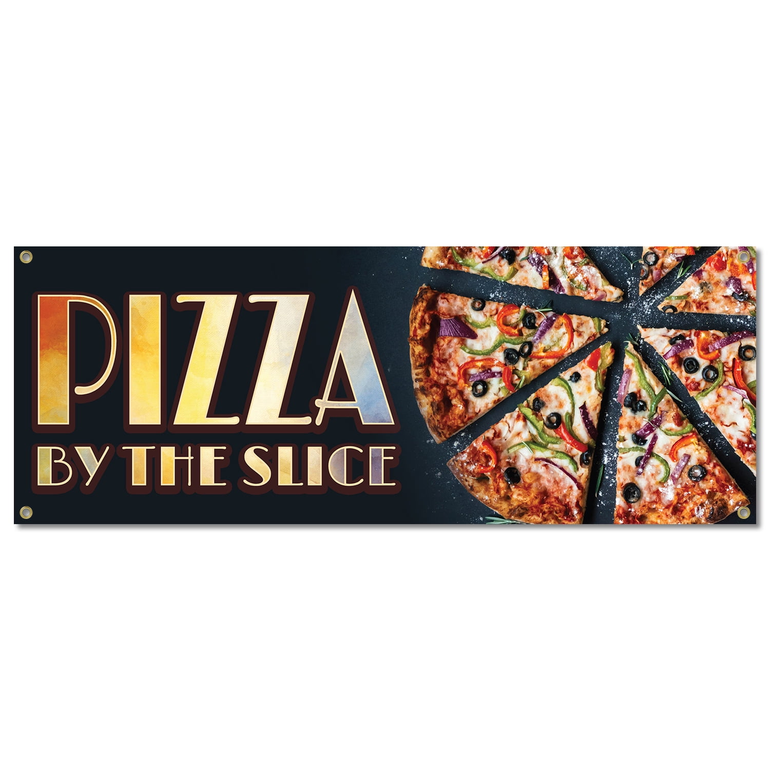 Pizza | 18" X 48" Banner | Outdoor Vinyl Sign With Grommets ...