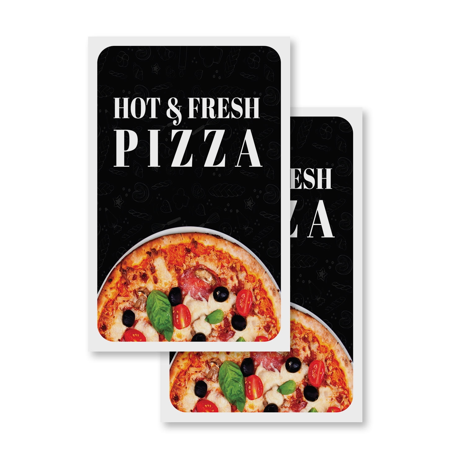 Pizza (2-PACK) 24" x 36" Vinyl Decals | Sign Insert Peel & Stick Decals ...