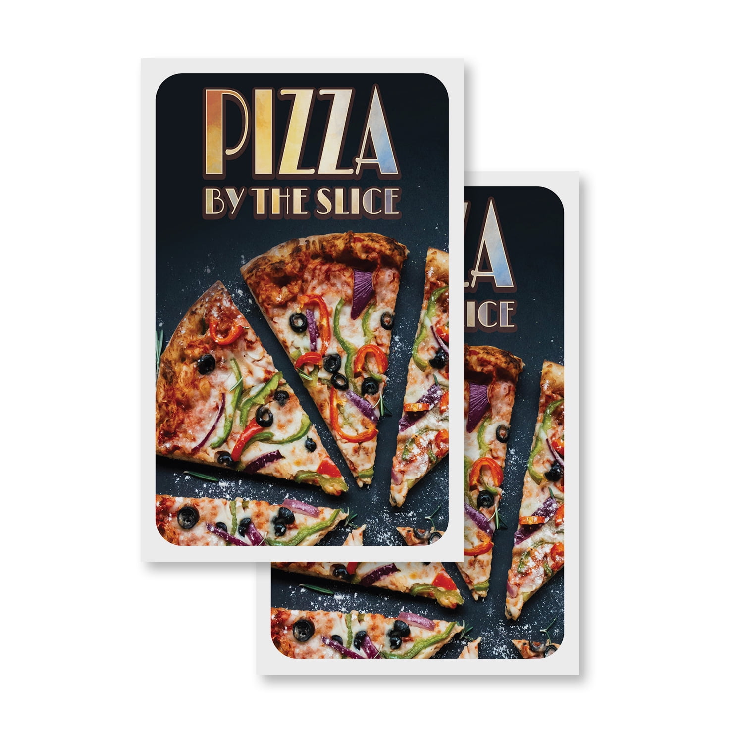 Pizza (2-PACK) 24" x 36" Vinyl Decals | Sign Insert Peel & Stick Decals ...