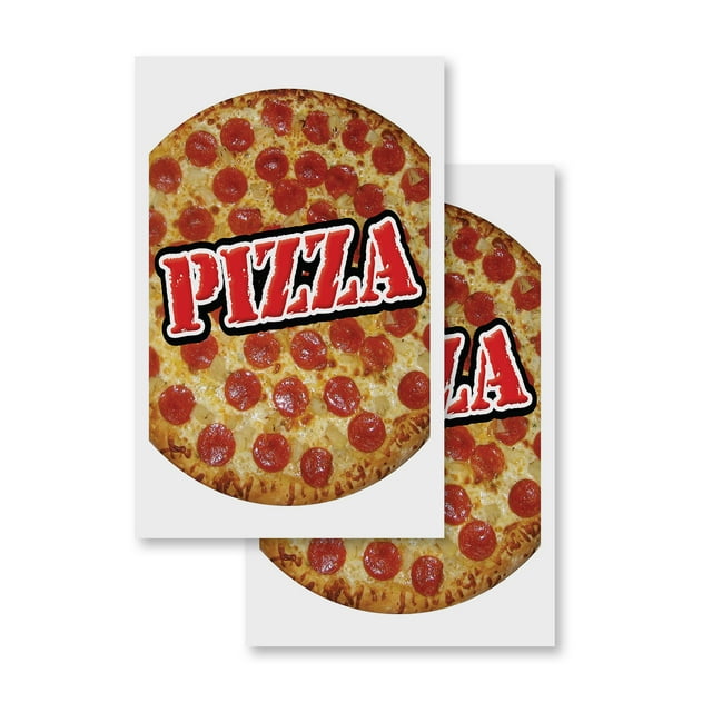 Pizza (2-PACK) 24" x 36" Vinyl Decals | Sign Insert Peel & Stick Decals ...