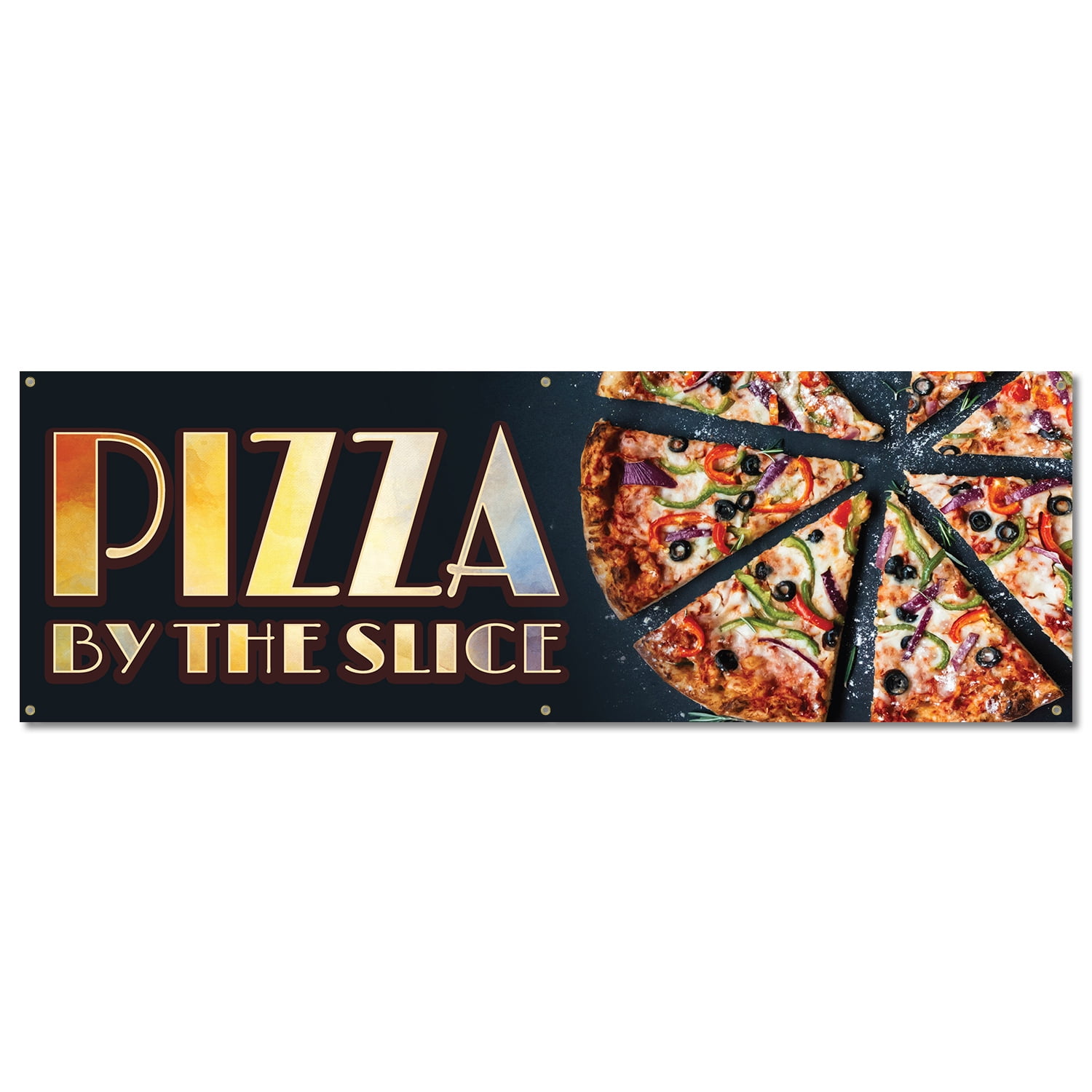 Pizza | 24" X 72" Banner | Outdoor Vinyl Sign With Grommets ...
