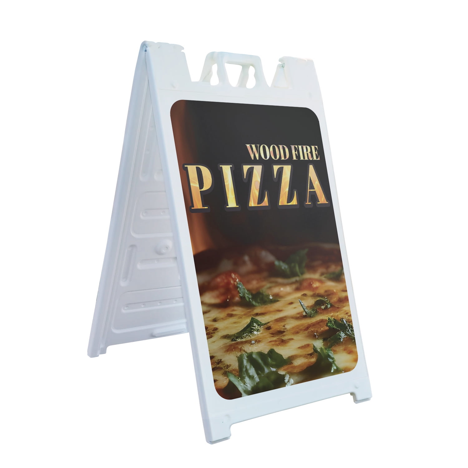 Pizza 24" x 36" Double Sided A-Frame Sidewalk Sign, Includes 2 Plastic ...