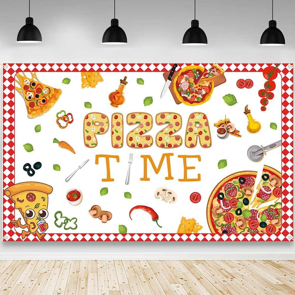 Pizza Backdrop Pizza Time Photography Background Cooking Pizza Birthday ...