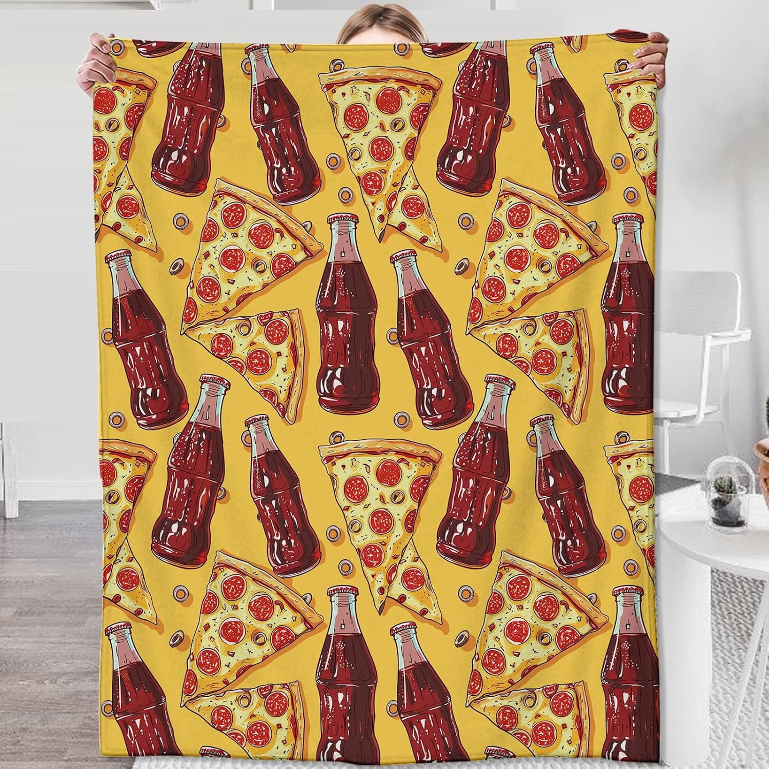 Pizza Blankets Gifts for Adult Kids, Flannel Pizza Throw Blanket ...