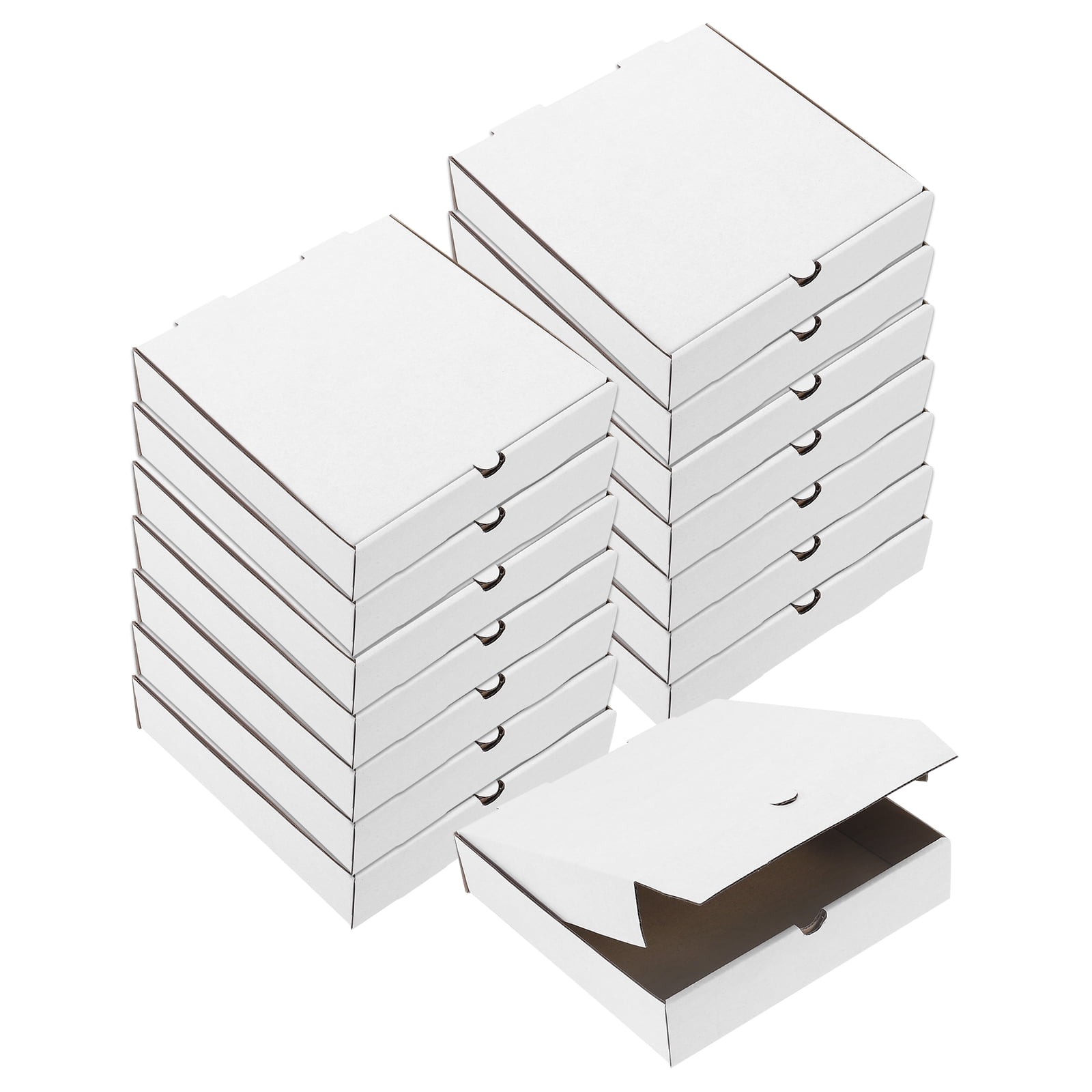 Pizza Box, 15pcs 6 x 6 Inches Cowhide Paper Square Mini Pizza Boxes ...