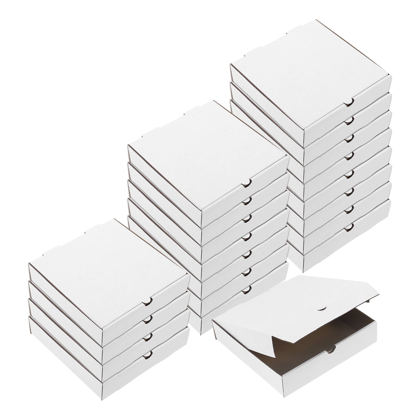 Pizza Box, 20pcs 8 x 8 Inches Cowhide Paper Square Mini Pizza Boxes ...