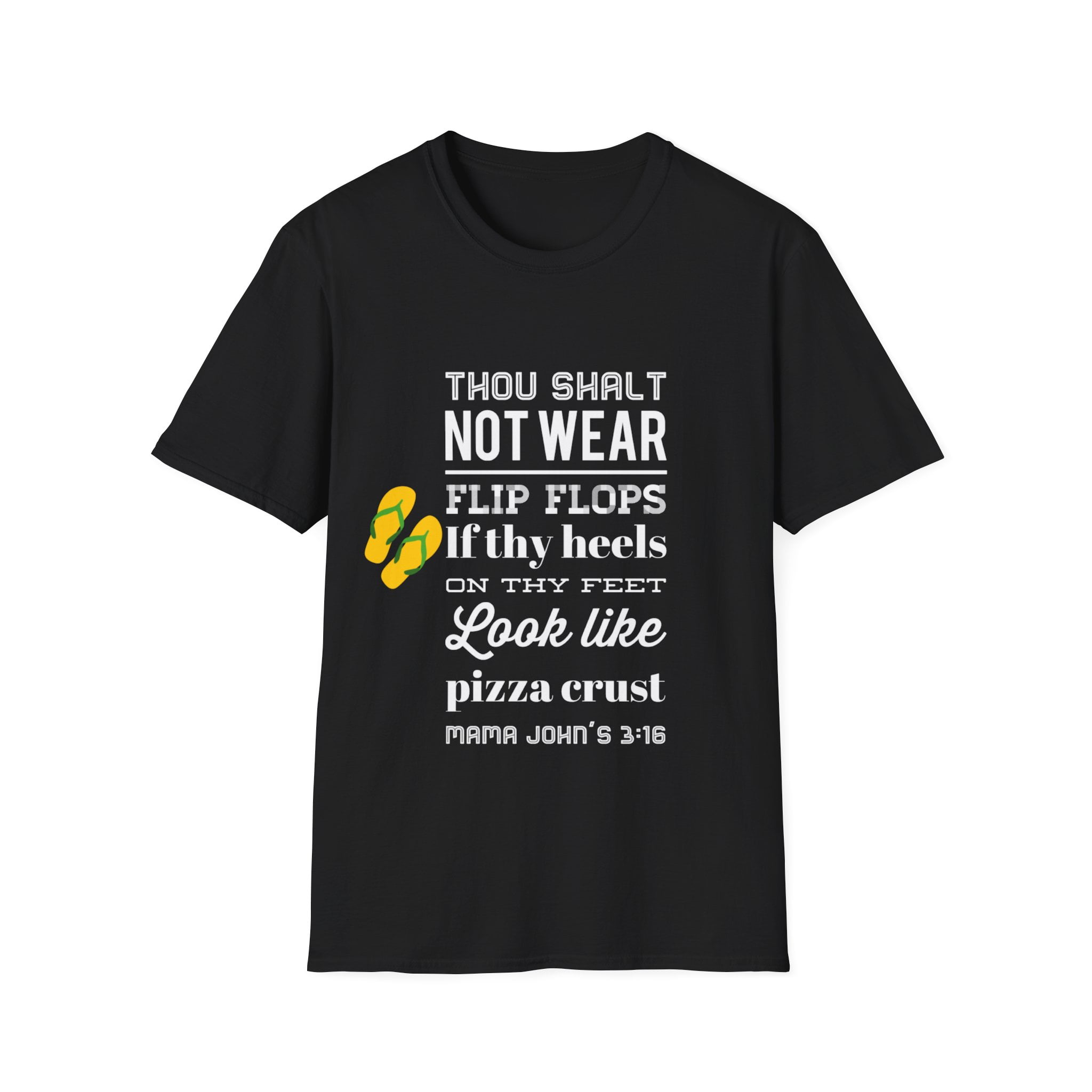 Pizza Crust Humor Flip Flops Heels Men Women TShirt - Walmart.com