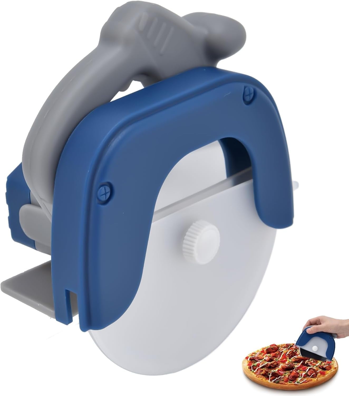 Pizza Cutter, Circular Saw Stainless Steel Pizza Wheel Round Pizza ...