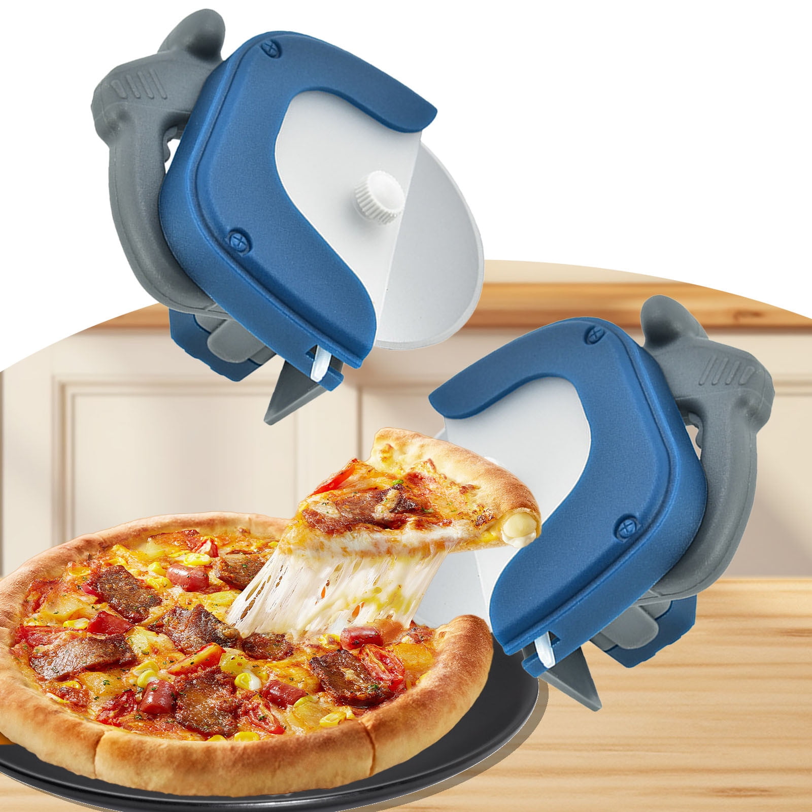 Pizza Cutter Circular Saw Stainless Steel Pizza Wheel Round Pizza With ...