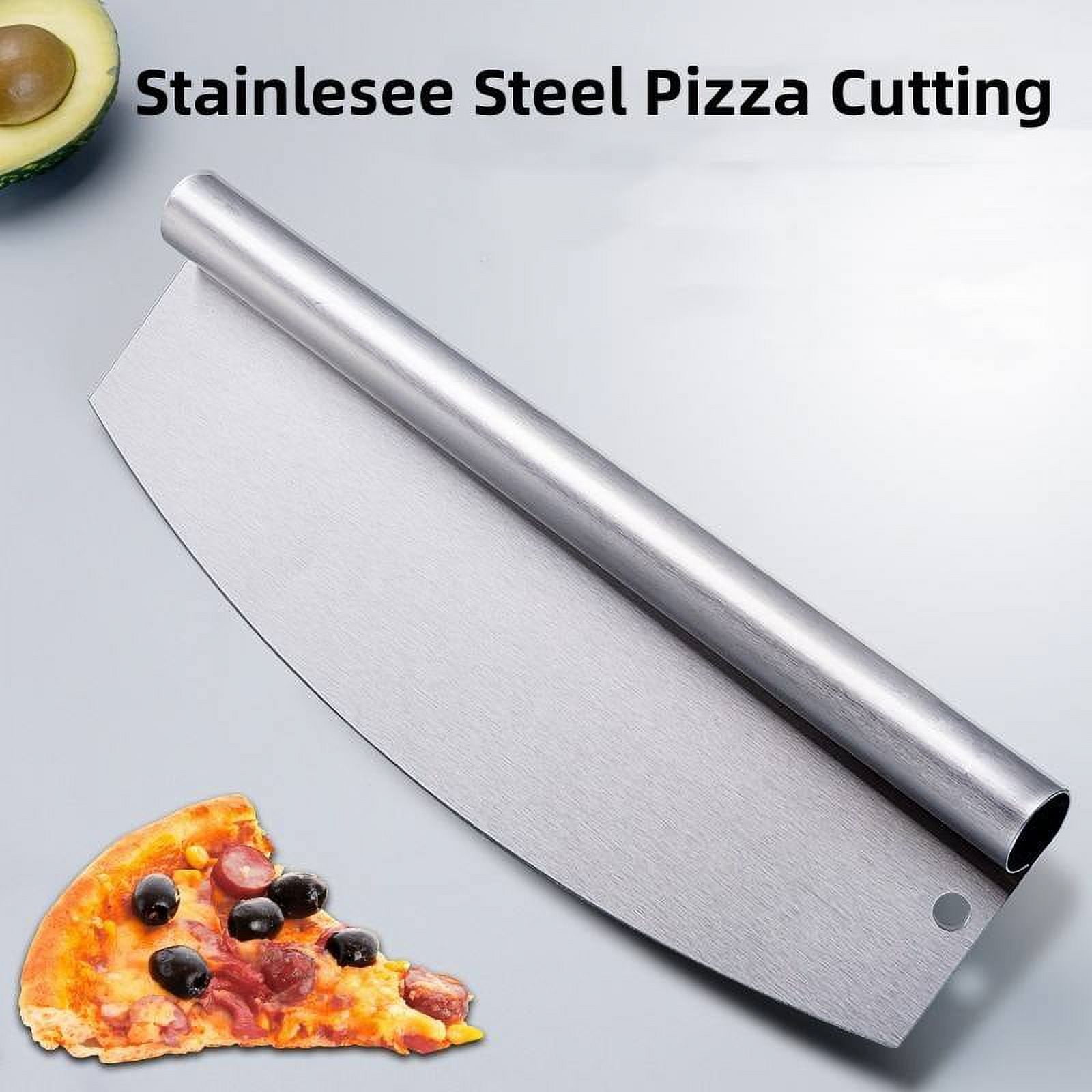 Pizza Cutter Pizza Rocker Stainless Steel with Blade Cover - Walmart.com