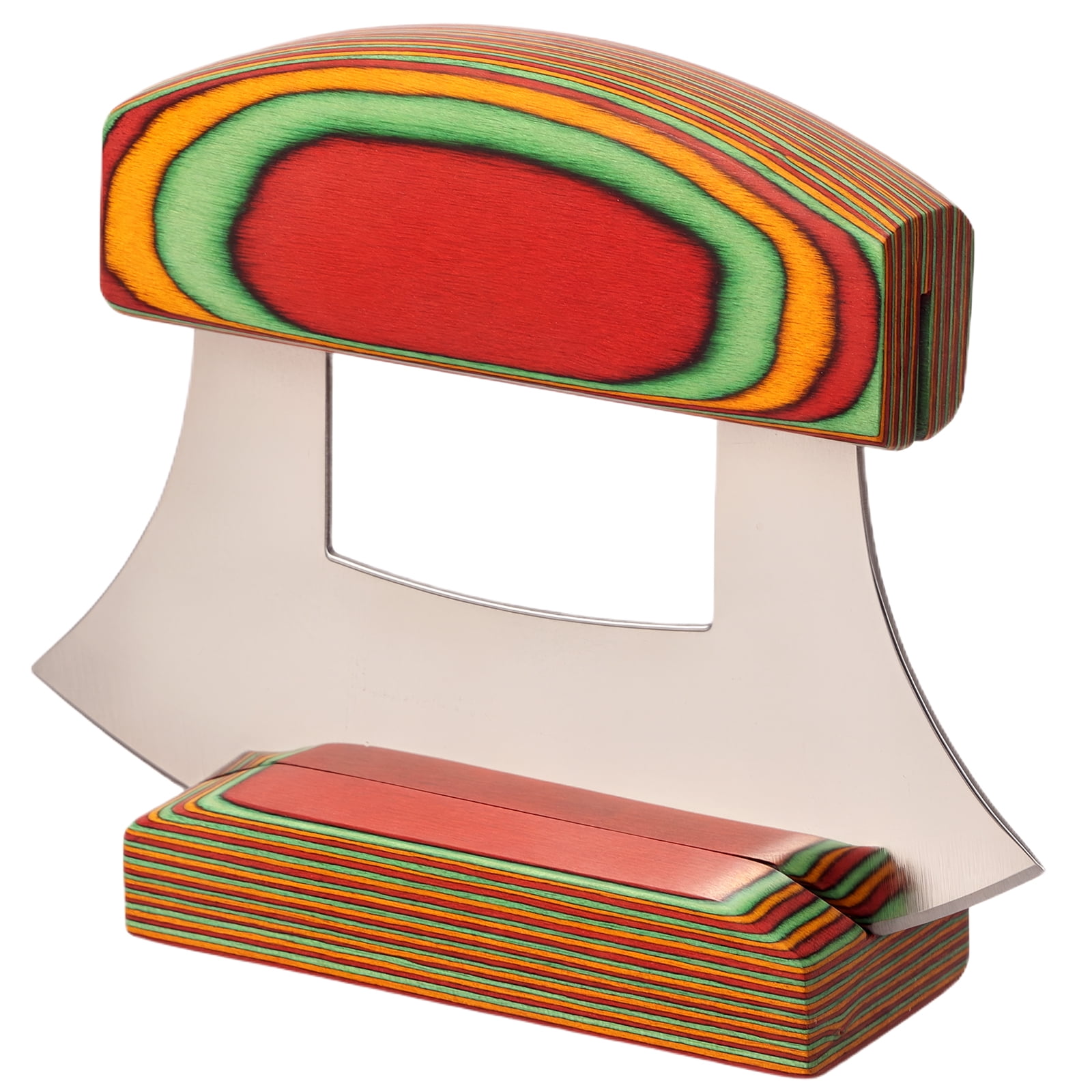 Pizza Cutter Rocker With Base for Herbs Salads Rust Resistant Arc Shape ...