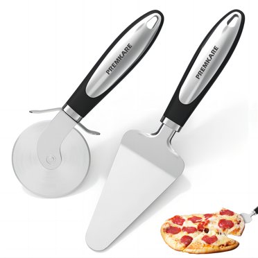 Zulay Kitchen Large Pizza Cutter Wheel Stainless Steel Pizza Slicer Non ...