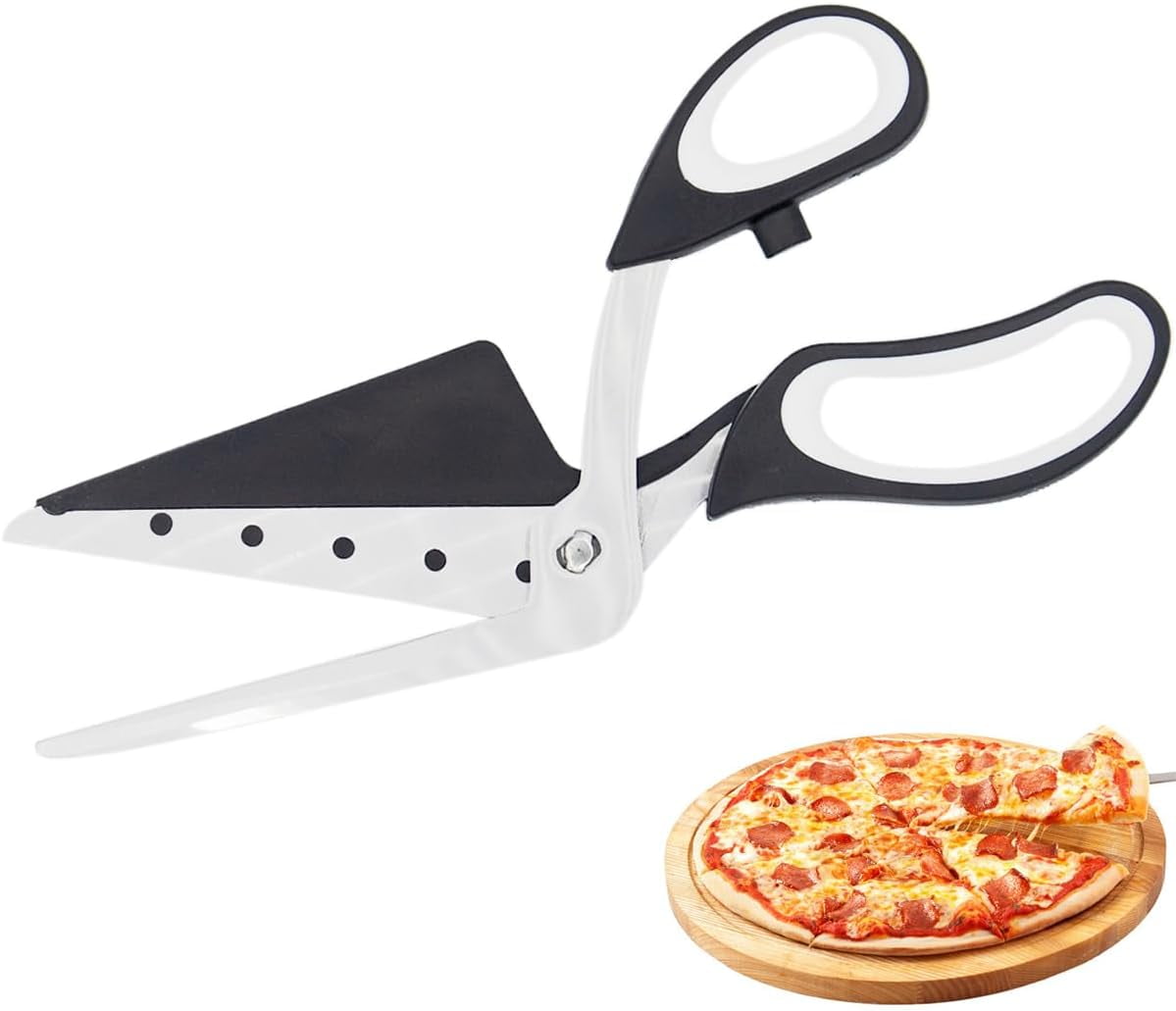 Pizza Cutter, Stainless Steel Pizza Spatula Slicer, 2-In-1 Multi-Use ...