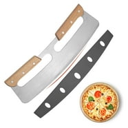 Expert Grill Stainless Steel Pizza Rocker Pizza Cutter with Blade Cover ...