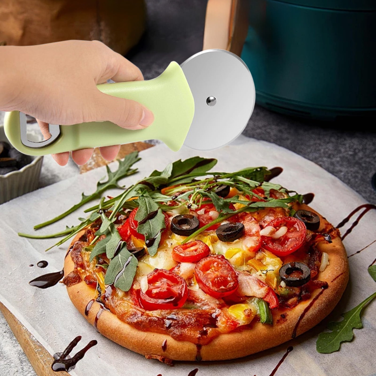 Pizza Cutter Wheel Stainless Steel Blade | Kitchen Skiving Machine ...