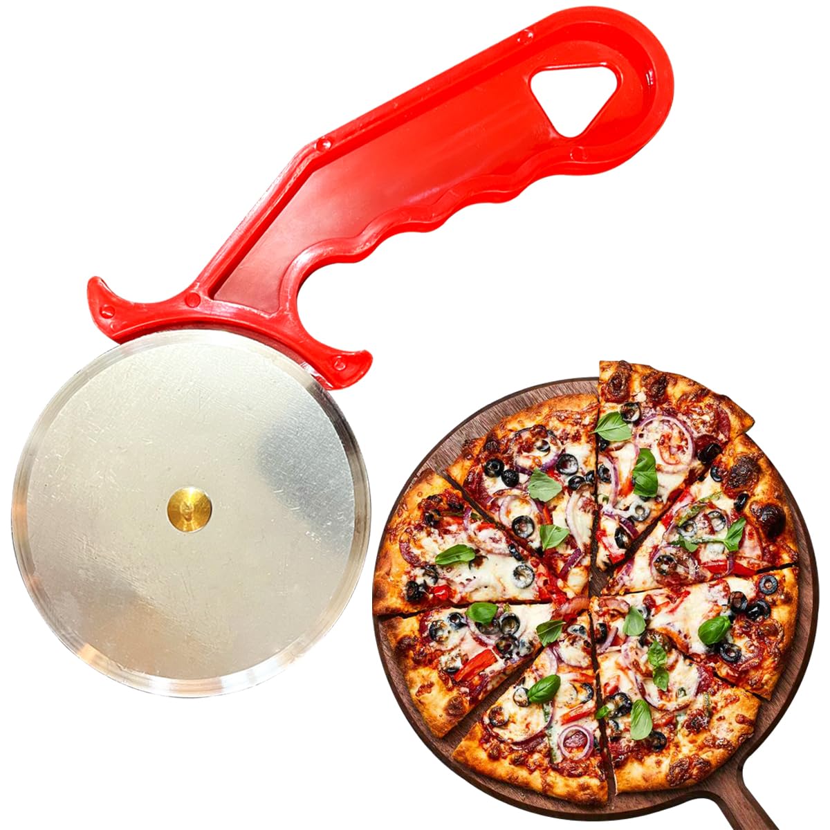Pizza Cutter Wheel for Kitchen Stainless Steel Professional Grade 1 ...