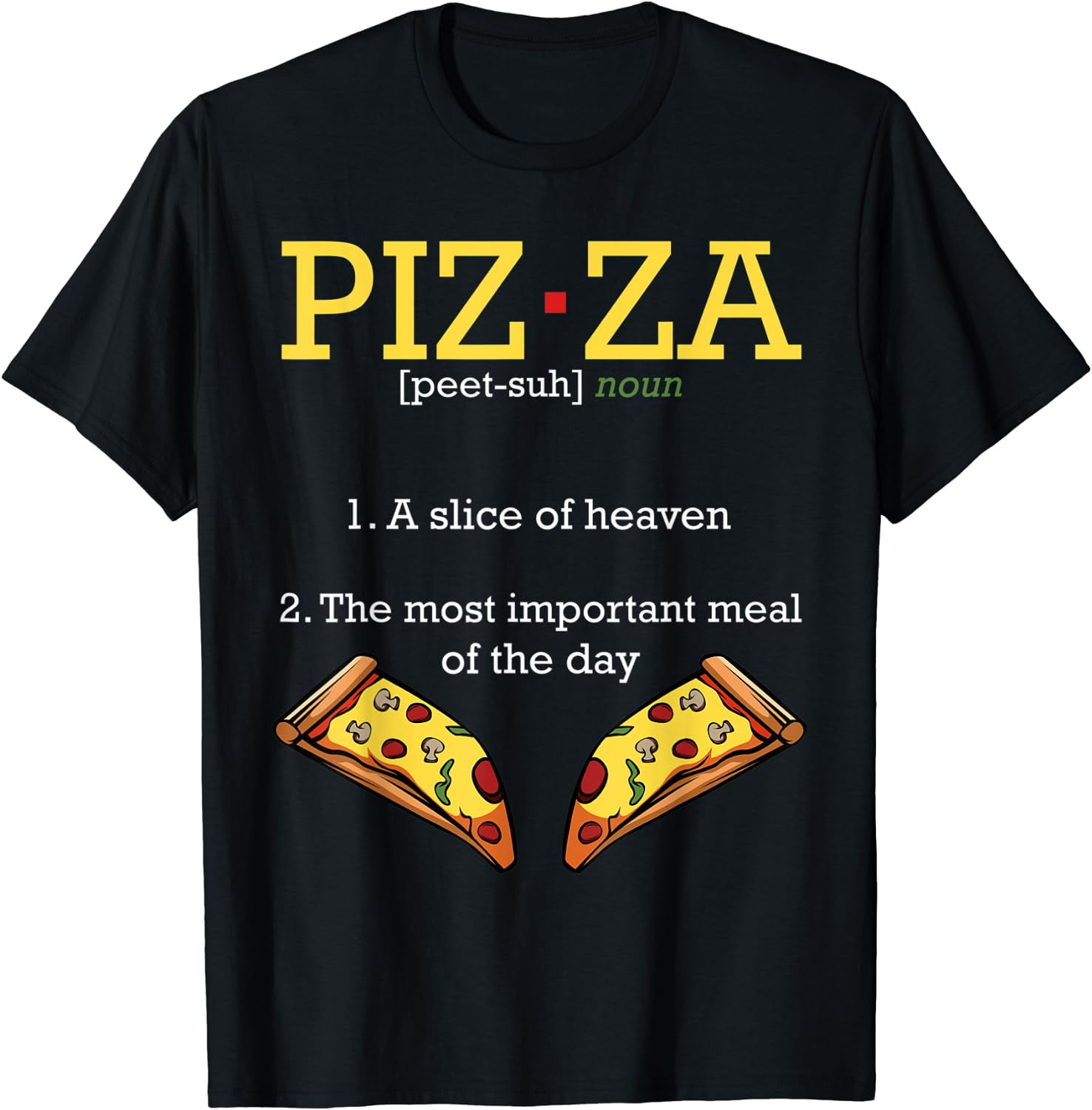 Pizza Definition Italian Snack National Food Lover Funny T-Shirt ...