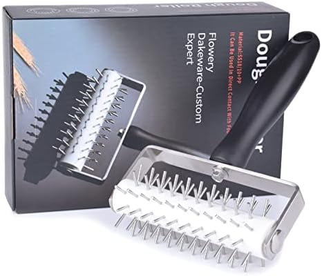 Pizza Dough Docker - Pastry Docker Roller with Stainless Steel Spikes ...