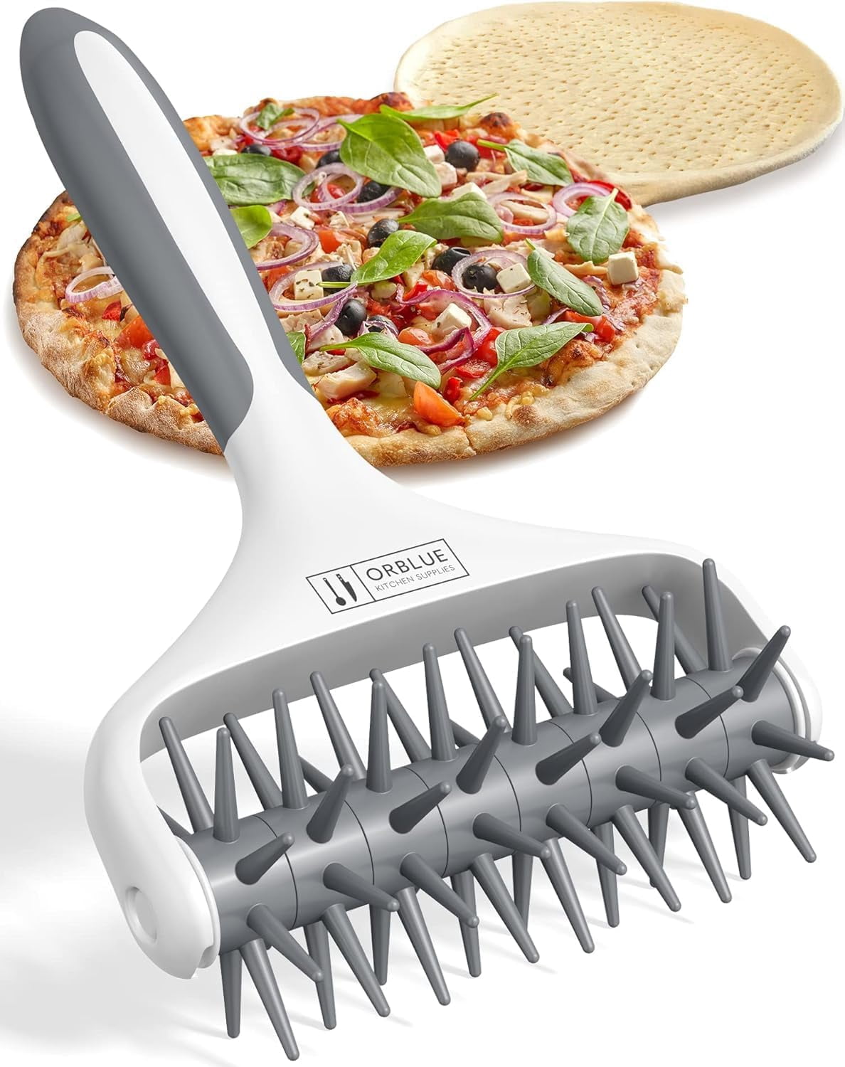 Pizza Dough Docker, Pastry Roller with Spikes, Pizza Docking Tool for ...