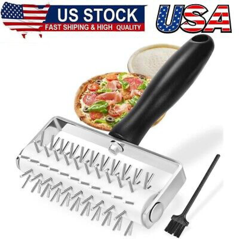 Pizza Dough Docker Premium Dough Roller with Stainless Steel Spikes ...