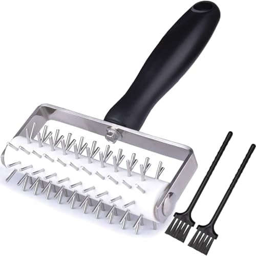 Pizza Dough Docker Roller Stainless Steel, Pin Puncher Dough Hole Maker ...