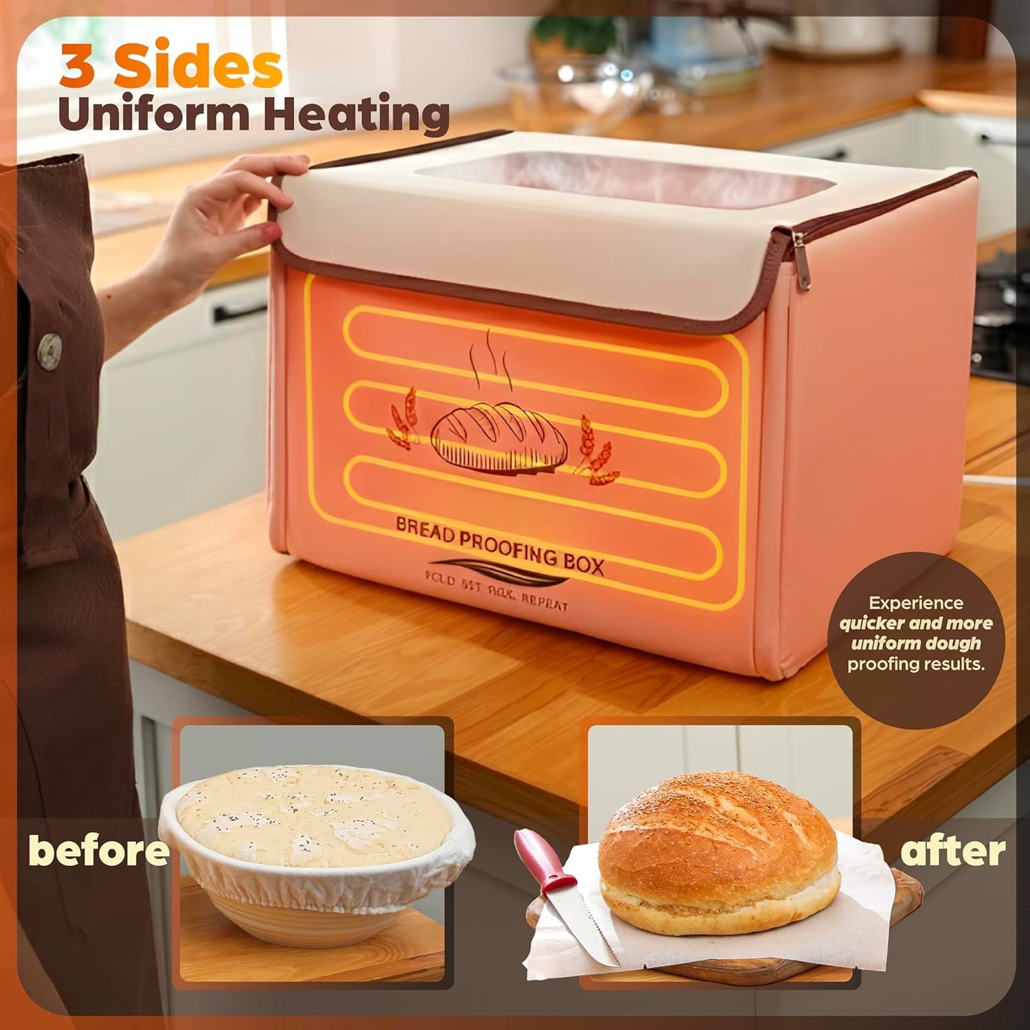 Pizza Dough Proofing Box Bread Proofing Box Foldable Pizza Bread ...