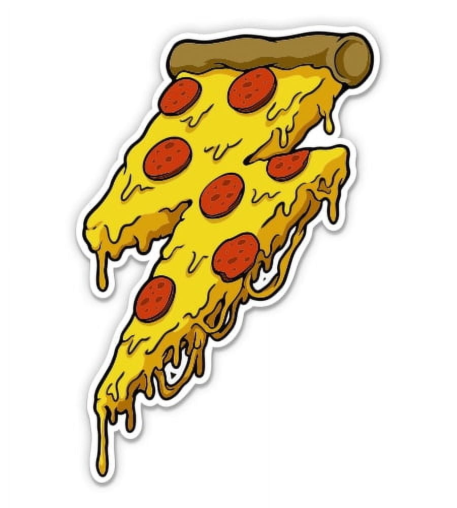 Pizza Funky Lightning Rod - 5" Vinyl Sticker - For Car Laptop I-Pad ...