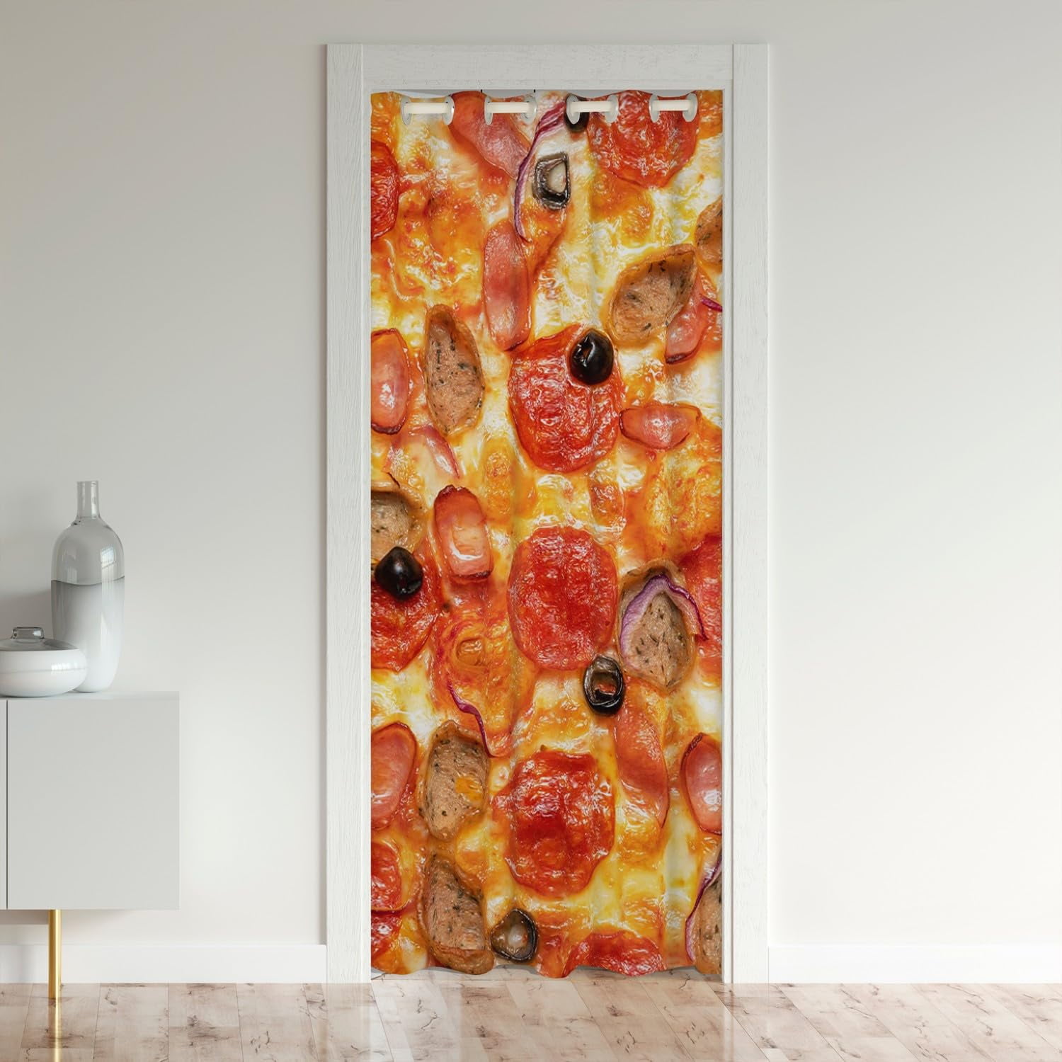 Pizza Giant Food Door Curtains Doorway Privacy Closet Curtain for ...