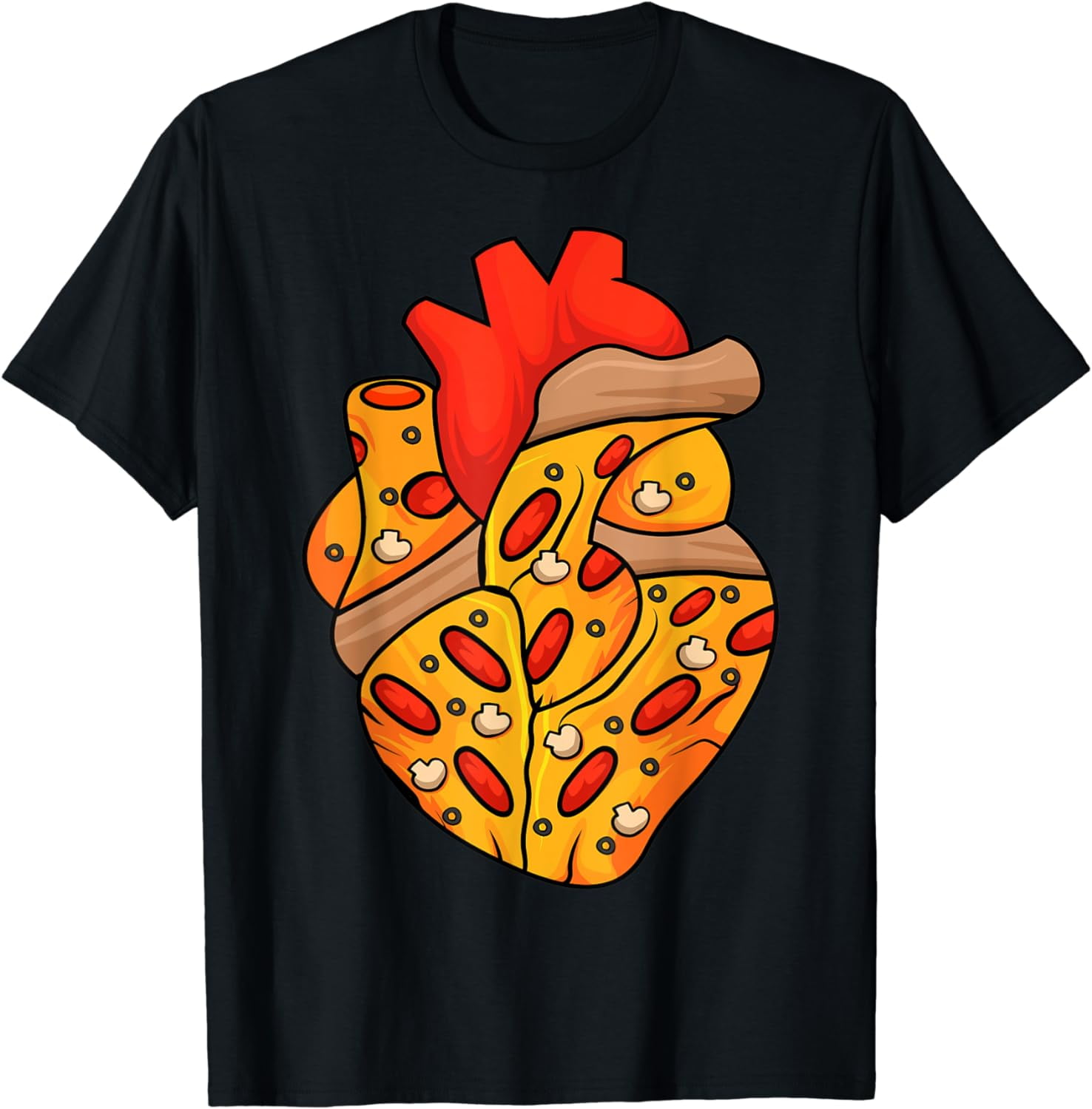 Pizza Heart Slice Neapolitan Lover Pizzeria Pizzaiolo Crust T-Shirt ...