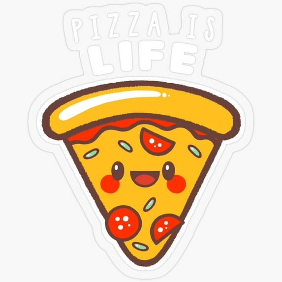 Pizza Is Life Transparent Sticker Phone Decal Water Bottle Stickers Car ...