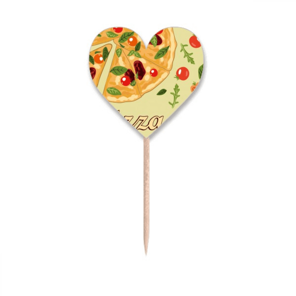 Pizza Italy Tomato Foods Toothpick Flags Heart Lable Cupcake Picks ...