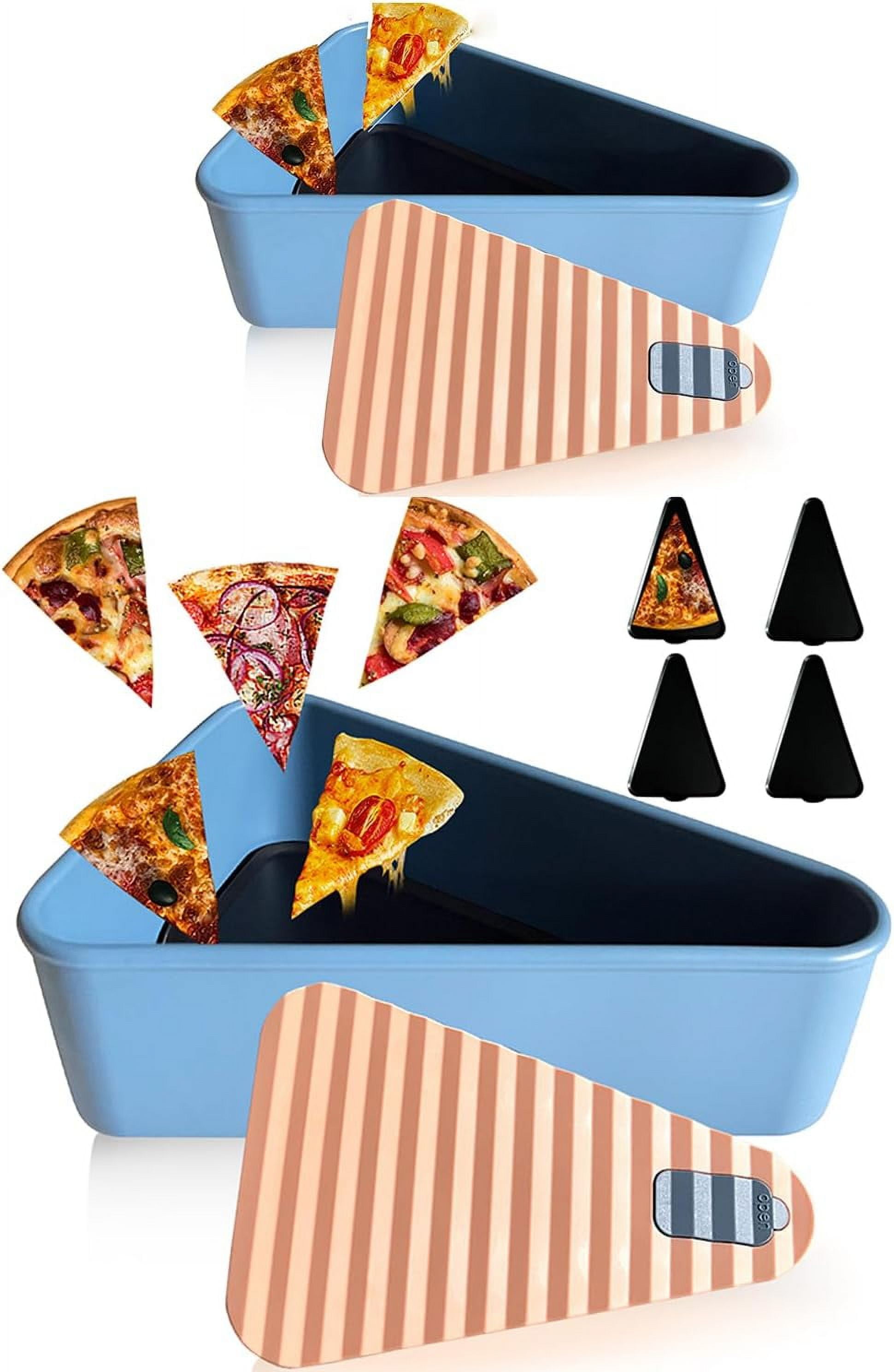 Pizza Leftover Storage Container with 2 Pizza Trays,Reusable Pizza ...