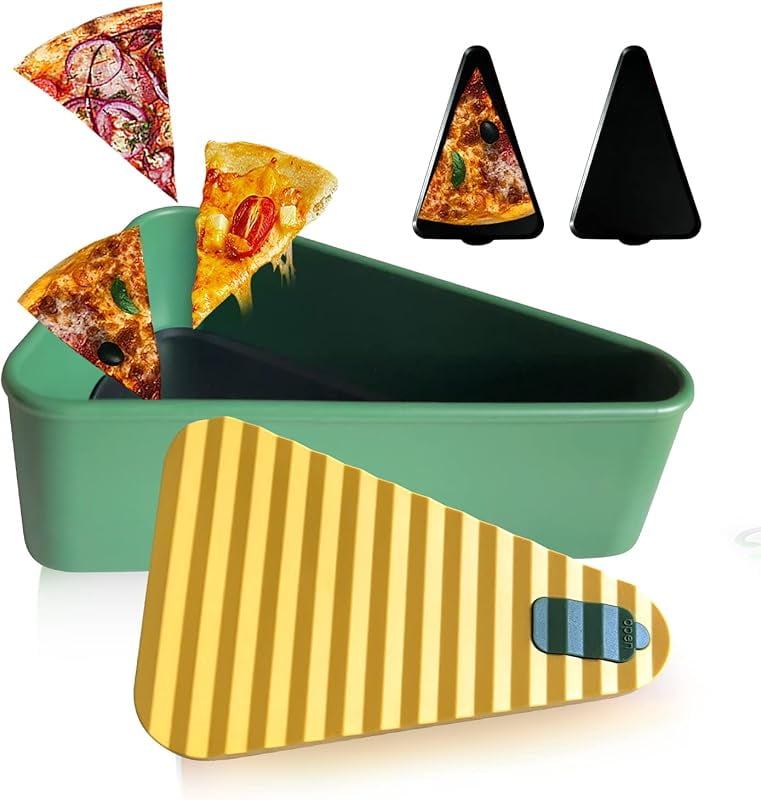Pizza Leftover Storage Container with 2 Pizza Trays,Reusable Pizza ...