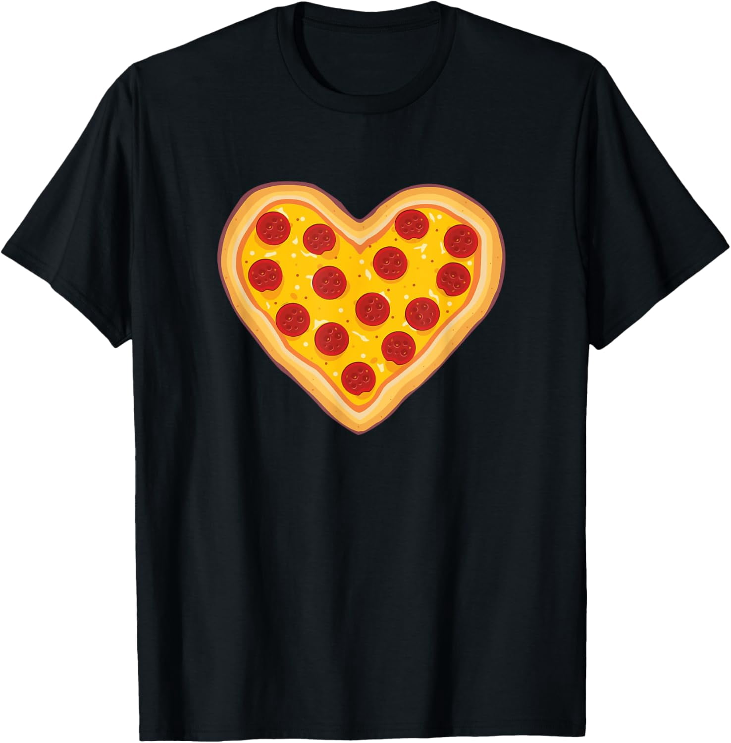 Pizza Love Heart Pepperoni Slice for Pizza Lovers T-Shirt - Walmart.com