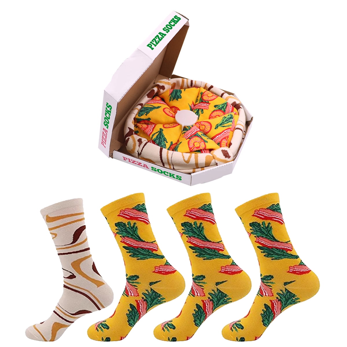 Pizza Mid Cotton Socks Men - Creative Fashion Couple Christmas - Gift ...