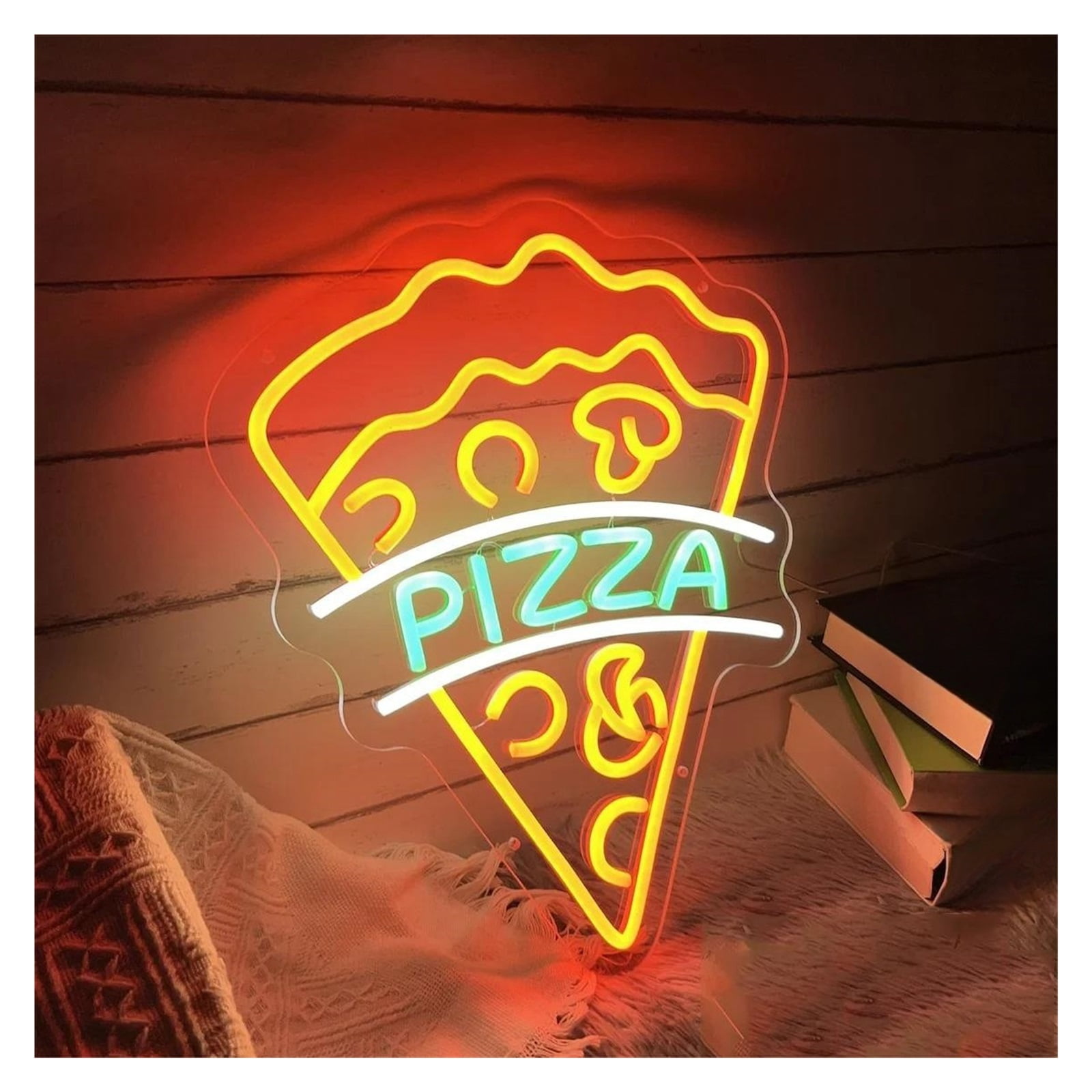 Pizza Neon Sign USB Powered Pizza Fast Food Neon Lights Personalized ...