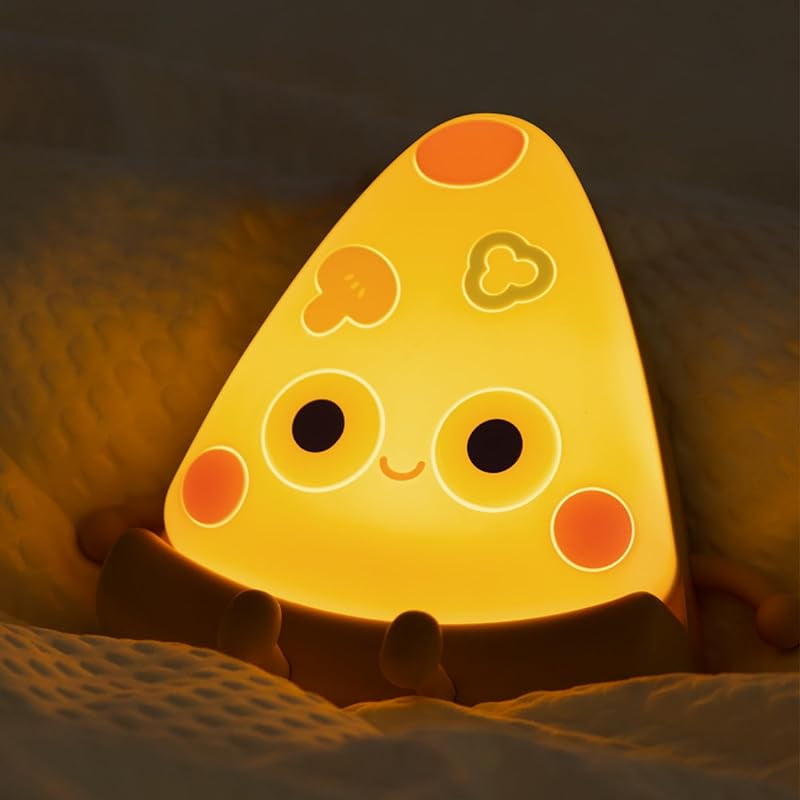 Pizza Night Light, Cute Silicone Pizza Lamp for Kids, Soft Silicone ...