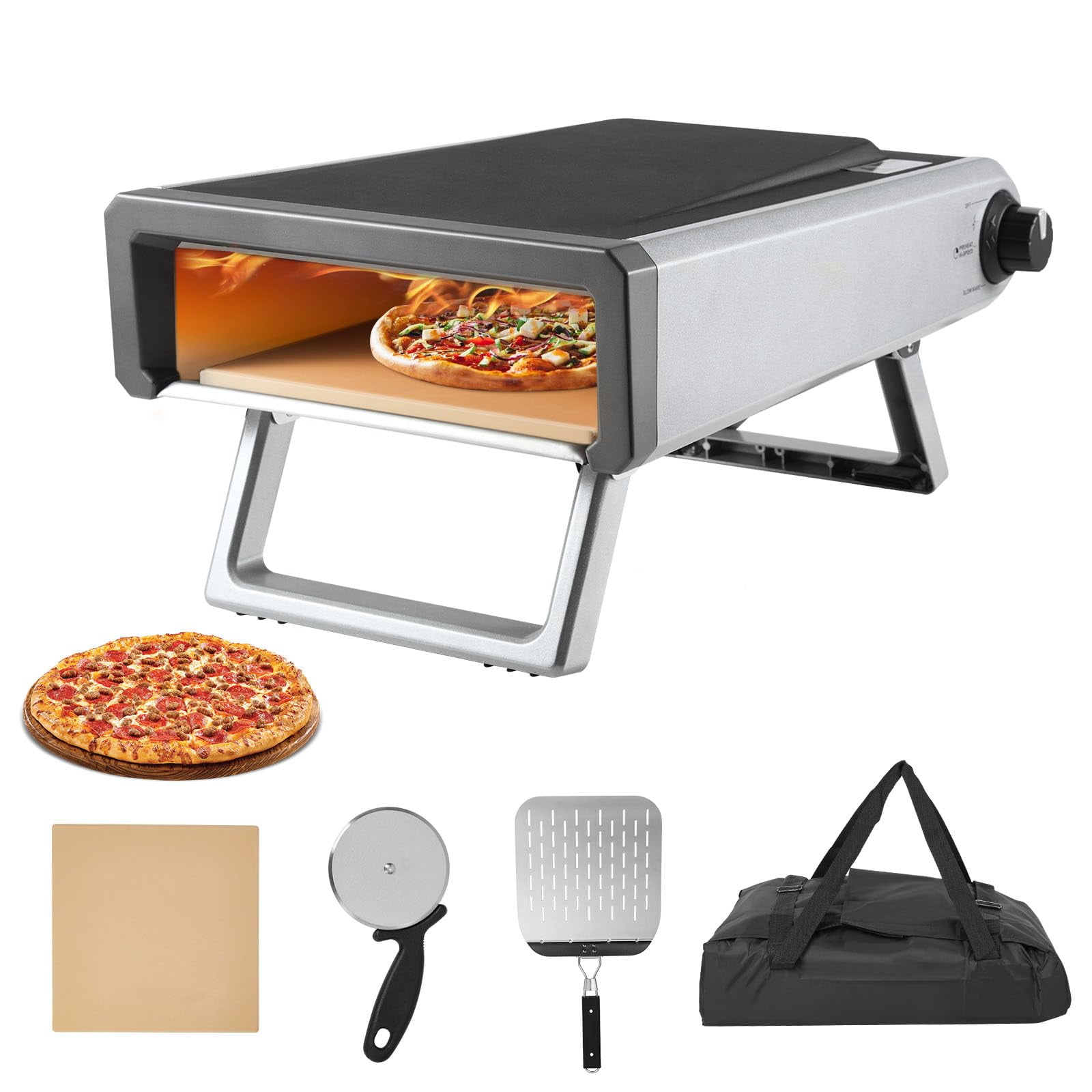 Pizza Oven, 12" Pizza OvenwithPowered PropanePortable Maker Accessories ...