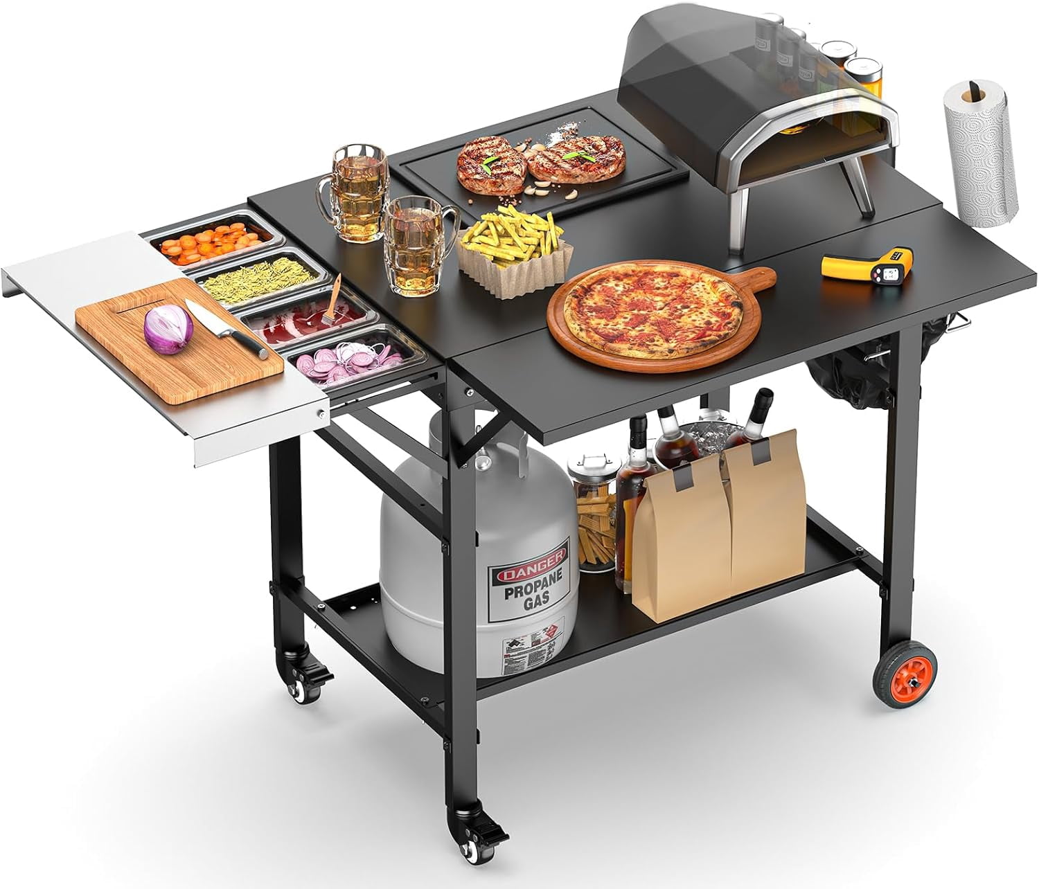 Pizza Oven Table, Grill Cart Table for Pizza Ovens, Expansive ...
