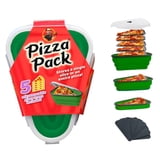 Pizza Pack Reusable Silicone Storage Container + 5 Microwavable Trays ...