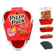 Pizza Pack Reusable Silicone Storage Container + 5 Microwavable Trays ...