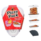 Pizza Pack Reusable Silicone Storage Container with 5 Microwave Trays ...