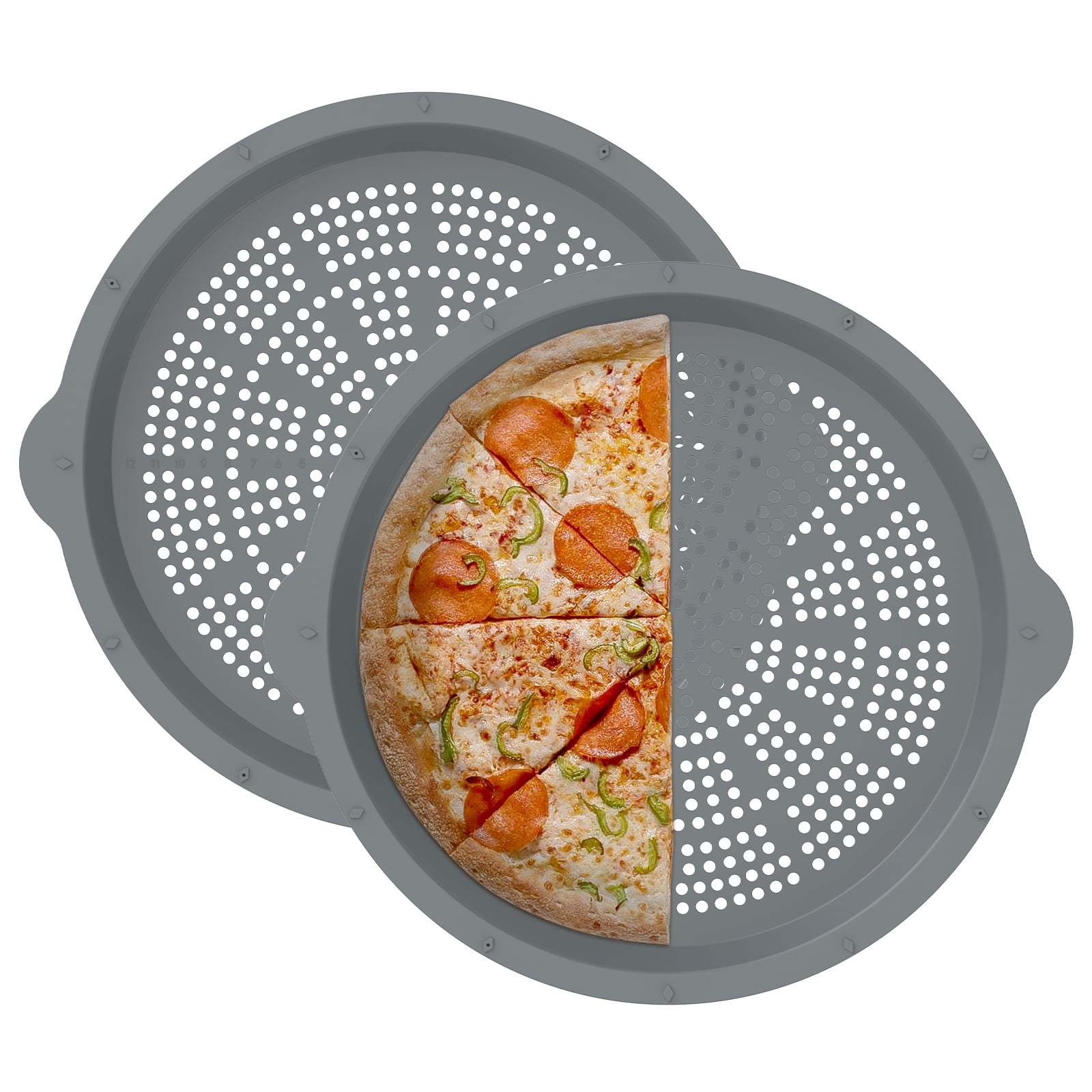 Pizza Pan 16 Inches Nonstick Pizza Tray for Oven Round Silicone Pizza ...
