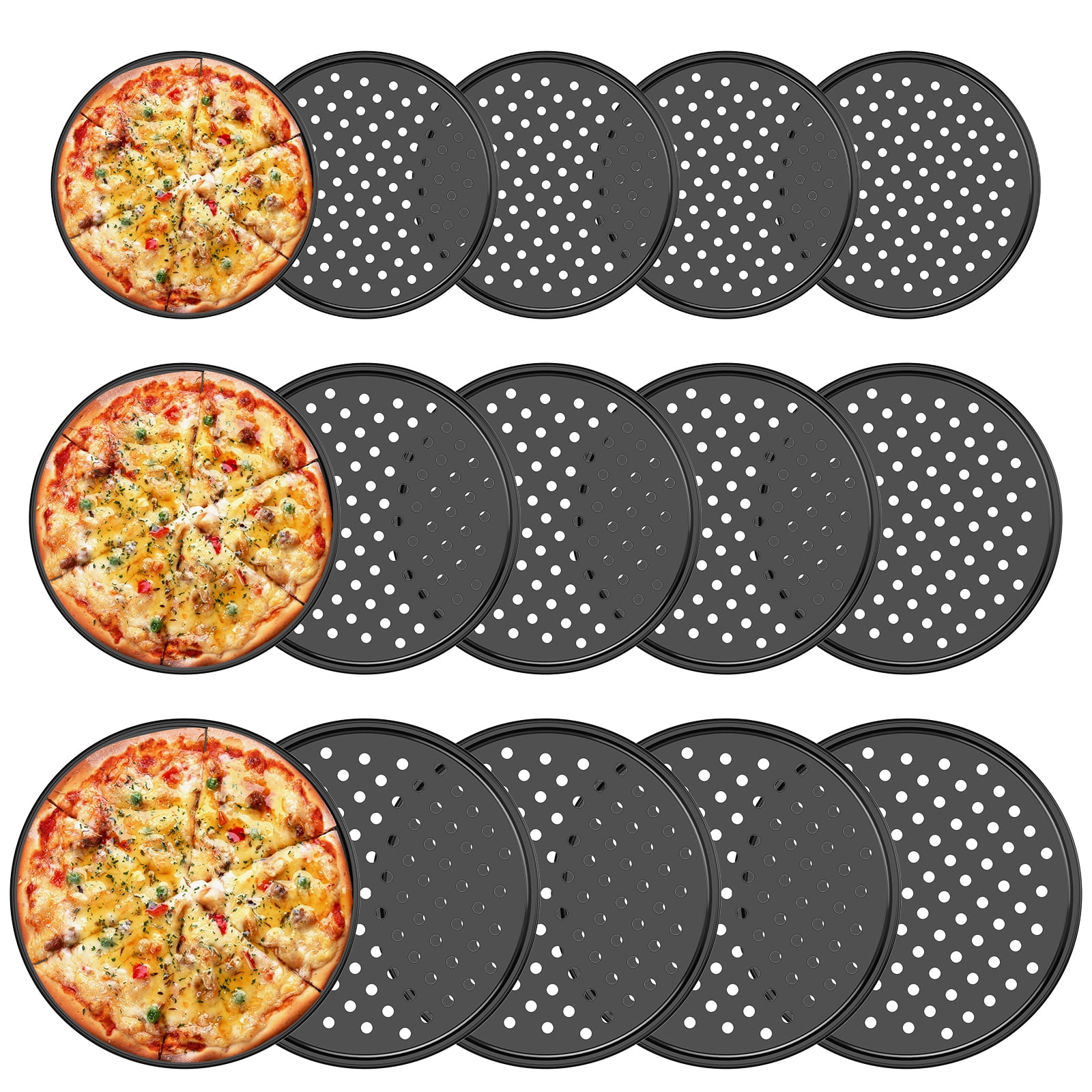 Pizza Pan with Perforated Holes Non Stick Pizza Trays Pizza Baking Pan ...