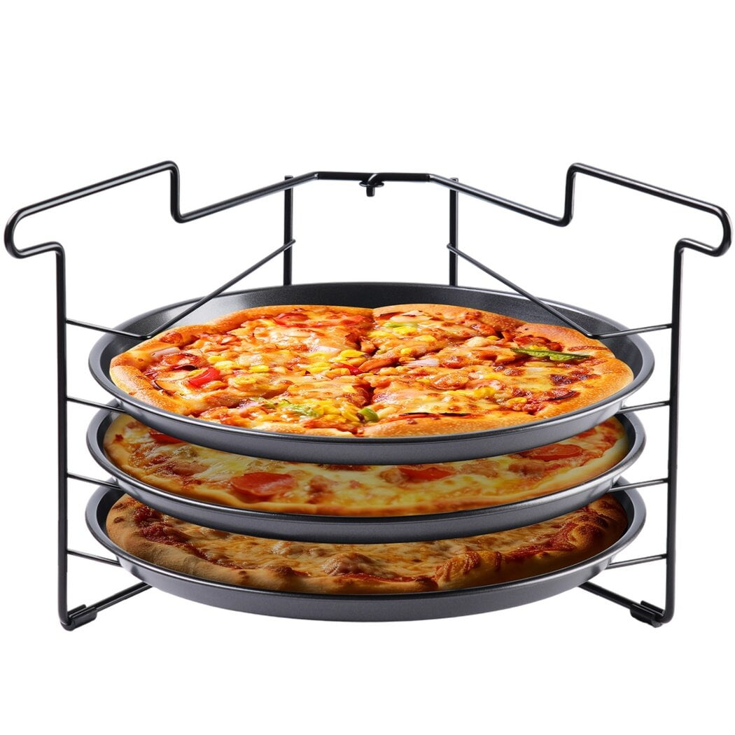 Free Shipping! Pizza Pan and Rack Set, Pizza Baking Set for Oven, 3 ...