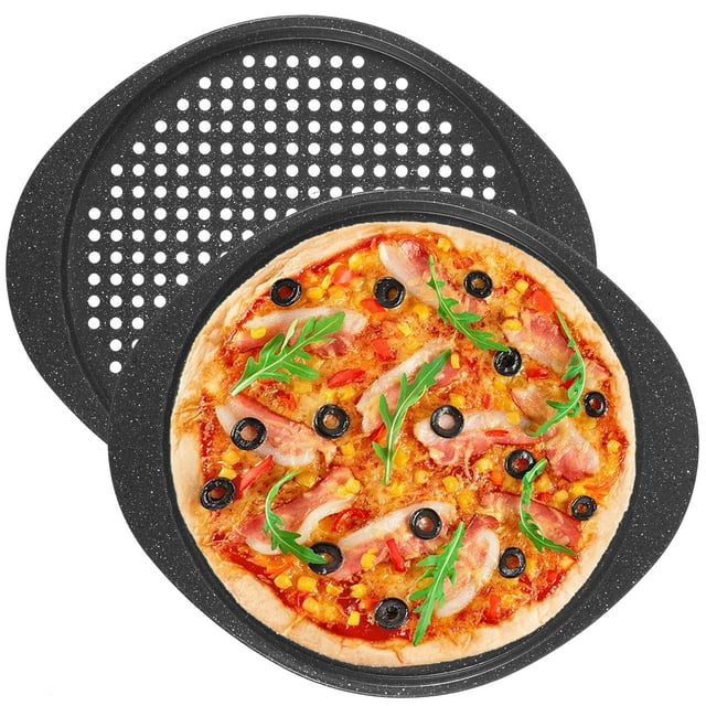 Pizza Pan for Oven – Pizza Pans with Holes, Walooza Round Pizza Tray ...