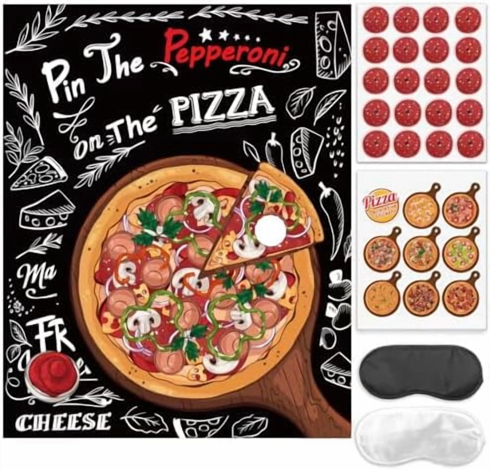 Pizza Party Decorations Pin The Pepperoni on The Pizza Party Game for ...