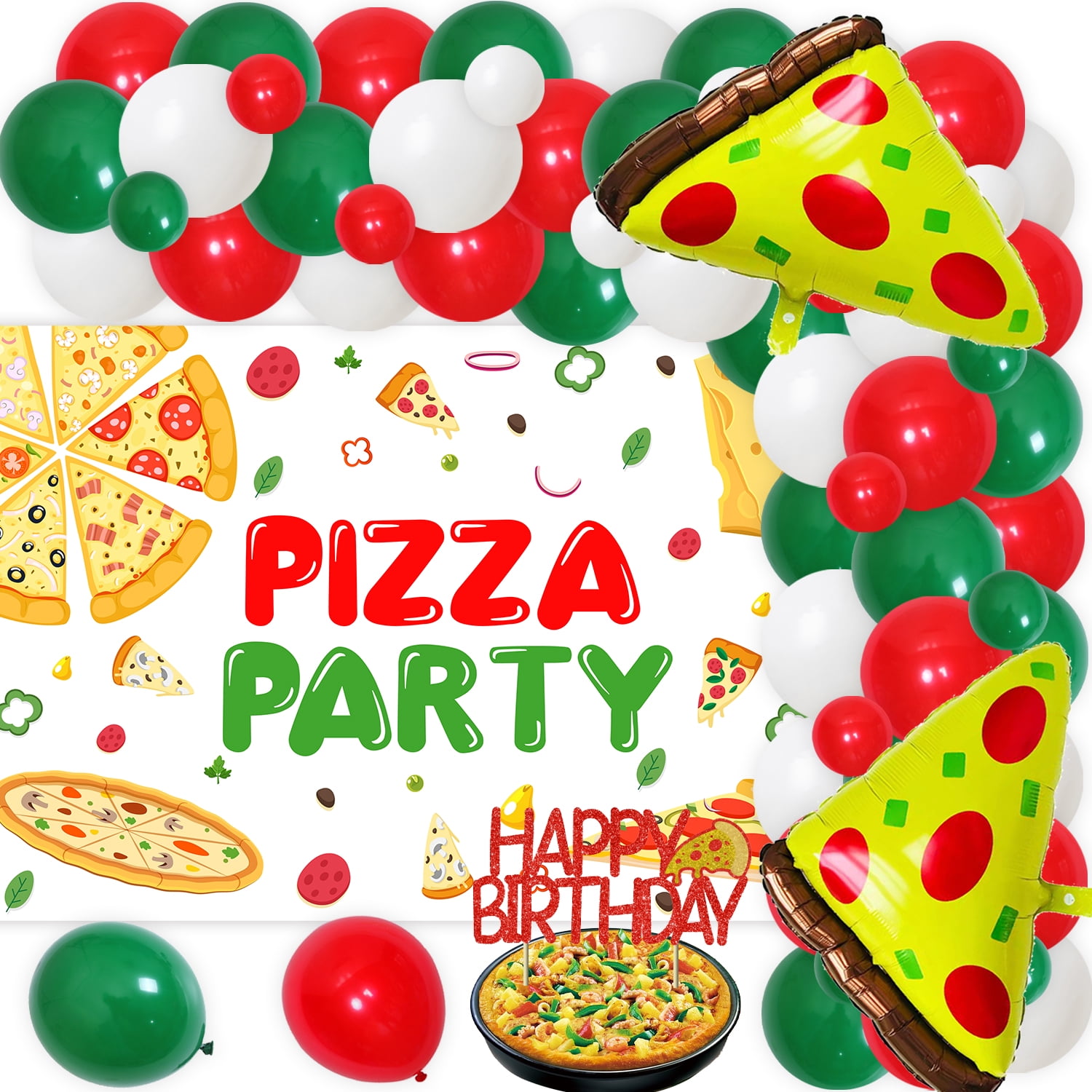 Pizza Party Decorations, Pizza Theme Birthday Party Supplies - Italy ...