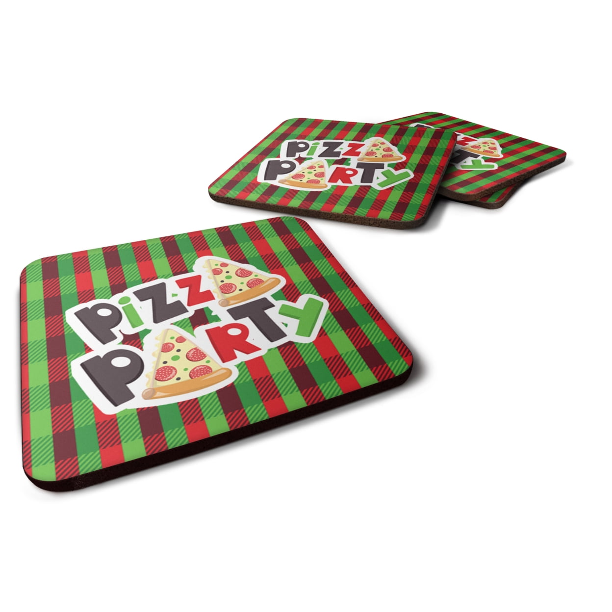Pizza Party Foam Coaster Set of 4 - Walmart.com